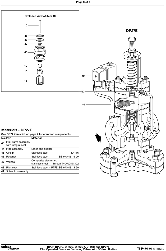 วาล์วลดแรงดัน DP27