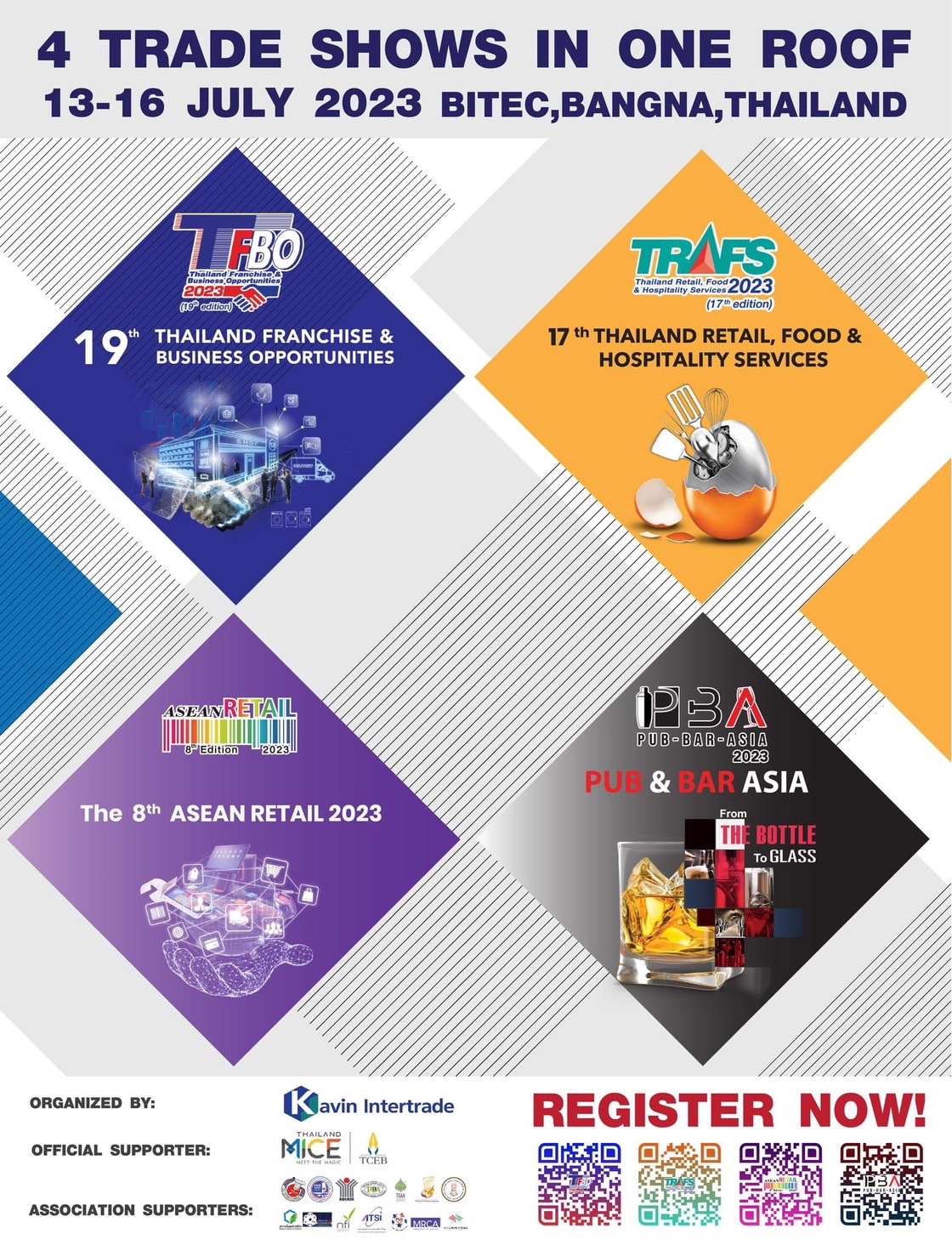 เชิญลงทะเบียนเข้าร่วมงาน Thailand Retail Food & Hospitality Services (TRAFS 2023) ปีที่ 17